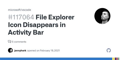File Explorer Icon Disappears In Activity Bar Issue Microsoft Vscode GitHub