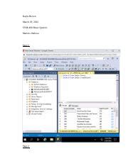 Topic 1 Basic Queries SYM 400 Docx Kayla Brown March 29 2022 SYM