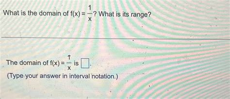 Solved What Is The Domain Of F X 1x ﻿what Is Its