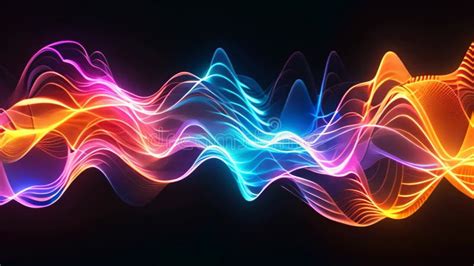 A Visually Striking And Dynamic Wave Of Bright Vibrant Colors Illuminating A Black Backdrop