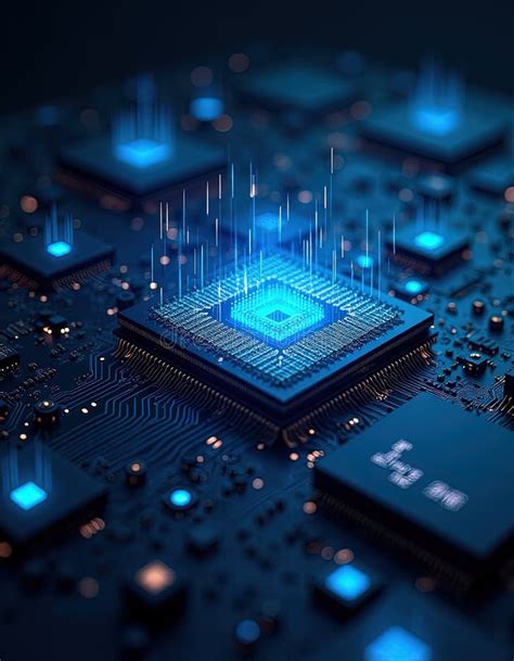 Ai High Tech Quantum Computer With Digital Holographic Data Processing Ai Driven Computing