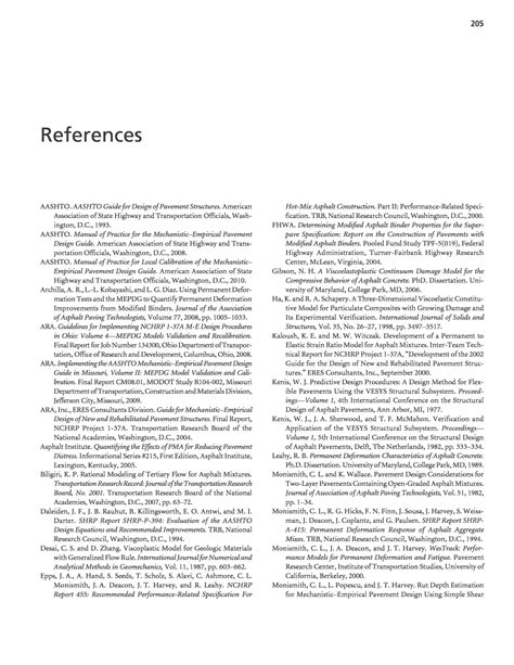 References Calibration Of Rutting Models For Structural And Mix Design The National