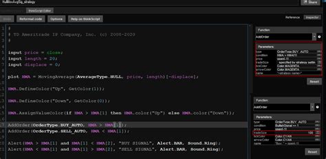 Create A Custom Strategy From Hull Moving Average Usethinkscript