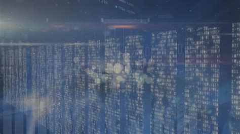 Premium Stock Video Animation Of Binary Codes Forming Bar Graphs And Moving Lines With Stock