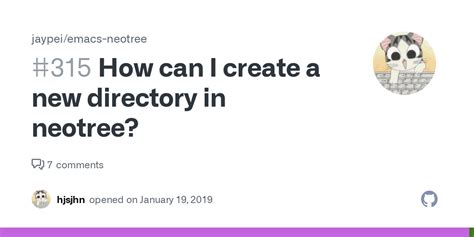 how can i create a new directory in neotree · issue 315 · jaypei