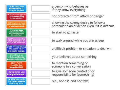 The Polar Express Lesson 2 Match Up