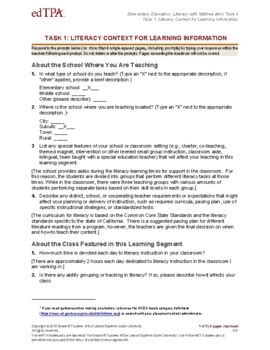 EdTPA With Mastery Example ONLY By Nicole Lopez TPT