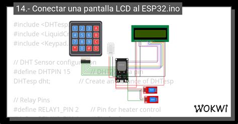 14 conectar una pantalla lcd al o copy wokwi esp32 stm32