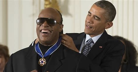 가수 스티비 원더 자유의 메달 수상