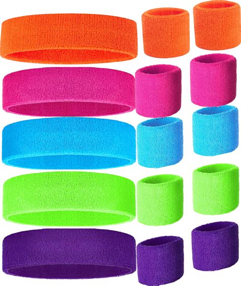 Workout Headbands For Women And Men 80s Sweatbands For Women With