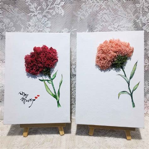 캘리그라피 스칸디아모스 카네이션액자 만들기