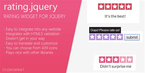 Best Jquery Rating Plugins Learning Jquery