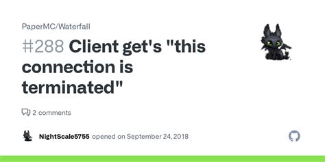 Client Get S This Connection Is Terminated Issue 288 PaperMC