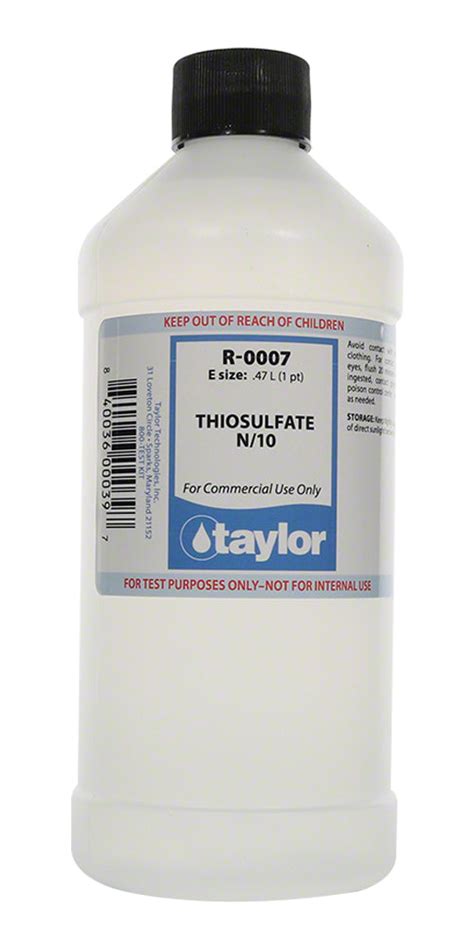 Taylor Thiosulfate 7 N10 16 Ounce R 0007 E