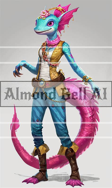 Cute Lizard Girl Adopt By Almondbell On Deviantart