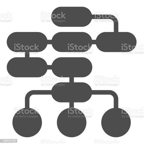 Diagram Of Logic Sequence Or Interactions Algorithm Solid Icon Web