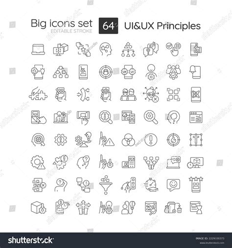User Experience Interface Design Principles Linear Stock Vector Royalty Free 2229330373