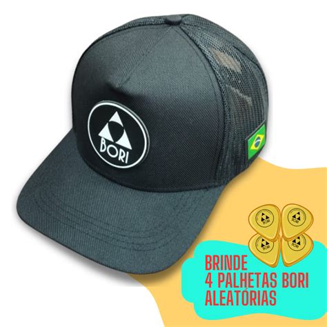 Boné Bori Trucker Tela 4 Palhetas Bori Boriplast