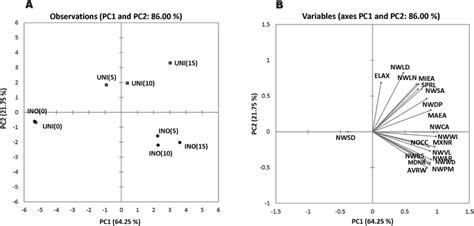 Scoring Plot Of Samples A And Loading Plot Of Variables B In