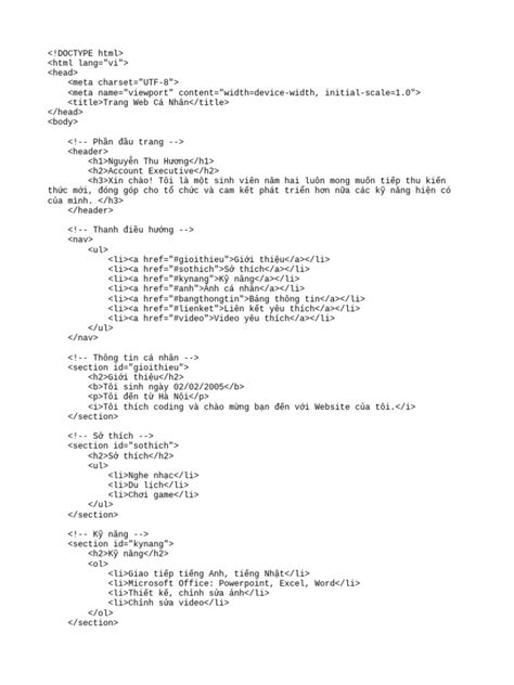 Basic Website Coding Pdf