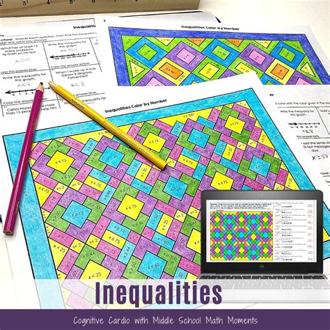 color by number activities print cognitive cardio math