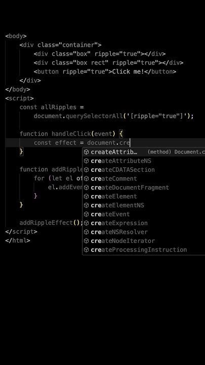 Ripple Effect Animation With Css And Javascript Youtube