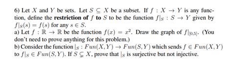 Solved Let X and Y be sets Let S Ç X be a subset If f Chegg com