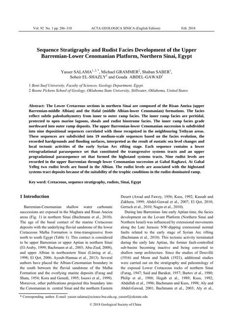 Pdf Sequence Stratigraphy And Rudist Facies Development Of The Dokumen Tips
