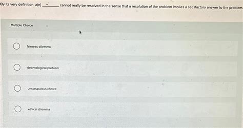 solved by its very definition a n cannot really be resolved