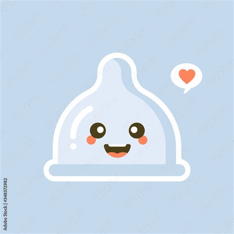 Cute And Kawaii Condom Shaped Funny Emoticons Latex Contraception