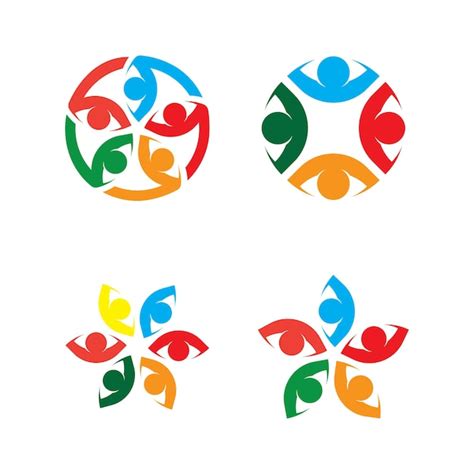 사람 아이콘 작업 그룹 벡터 프리미엄 벡터