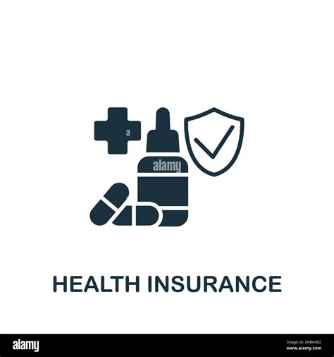 Health Insurance Icon Monochrome Simple Sign From Employee Benefits Collection Health