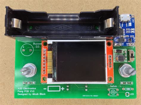 Simple Arduino Pong Game A D Electronics