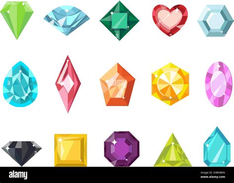 Bijou De Dessin Animé Pierre Diamant Et Icônes Brillantespierre