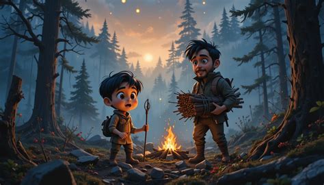 داستان سرگردانی پسر هیزم شکن در جنگل