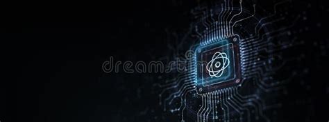 Quantum Computing Revolutionizing Information Processing Illustrated On A Processor Touched By A
