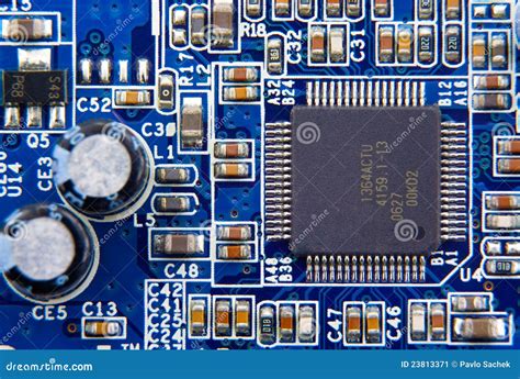 Electronic Circuit Board With Processor Stock Image Image Of Innovations Hardware 23813371