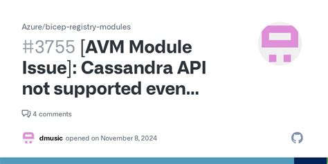 Avm Module Issue Cassandra Api Not Supported Even Capability Is