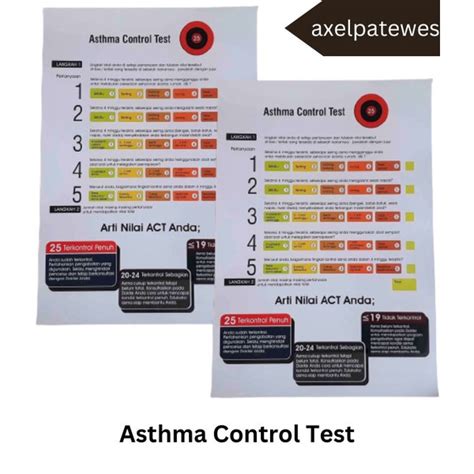 Asthma Control Test Poster Act Size 47 X 32cm Asma Poster Control Test Earloop Poster Asthma