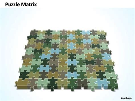 PowerPoint Slide Company X Rectangular Jigsaw Puzzle Matrix Ppt Design