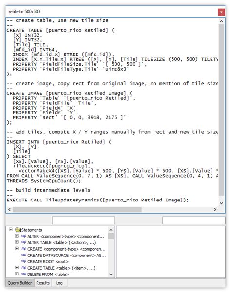 Sql Example Re Tile An Image Using A Different Tile Size