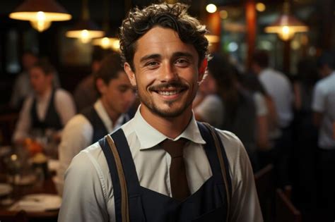 Premium Photo Portrait Of Smiling Waiters At The Restaurant