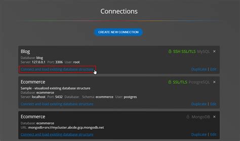 Visualization Of Existing Mysql Databases Datensen