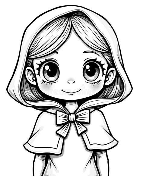 Chibi Girl Meditation Coloring Page Stock Illustration Illustration