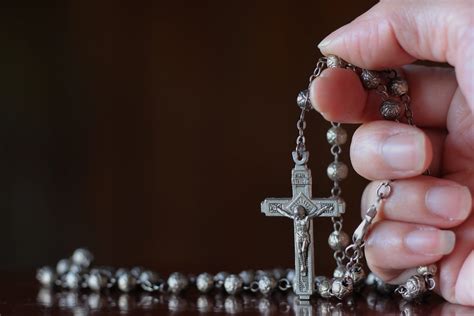 Praying Rosary Beads Womens Hail Mary Prayer Medium Blue Catholic