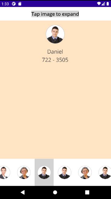 How To Navigate Across Views By Selecting An Item From The Horizontal