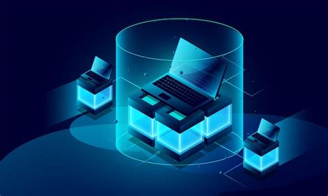 Premium Vector Laptop Analysis Processing Cloud Services Concept File