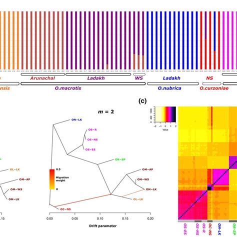 A Admixture Plot Illustrating Ancestry Among Asian Pikas For K 7