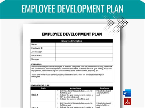 Employee Development Plan Template