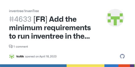 Fr Add The Minimum Requirements To Run Inventree In The Docs · Issue 4633 · Inventree